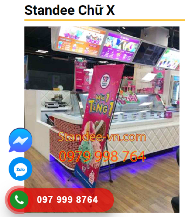 Mua Standee Booth Sampling - Standee - Khung Giá Chữ X