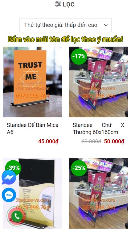 Mua Standee Booth Sampling - Standee - Khung Giá Chữ X