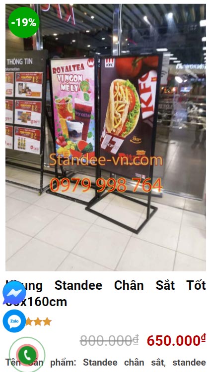 Mua Standee Booth Sampling - Standee - Khung Giá Chữ X